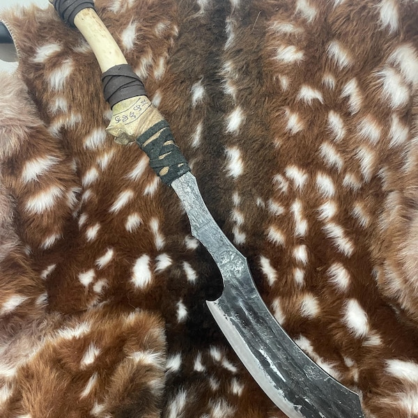 Hand-forged Fantasy Conan Axe "tauranic Axe" Made of Carbon Steel, With ...