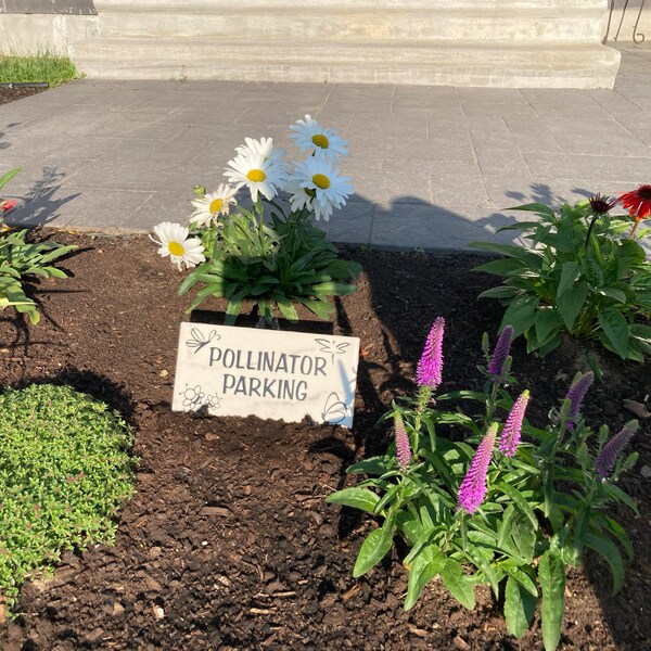 Pollinator Parking - Funny Garden Sign, Handcrafted Ceramic Pollinator ...