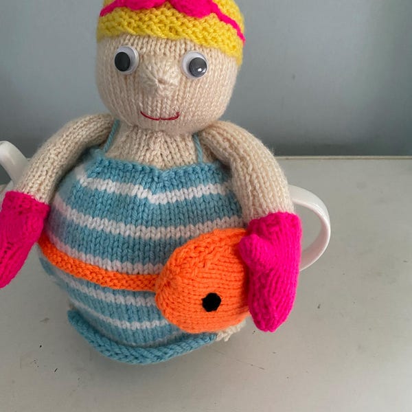 Tea Cosy Knitting Pattern. PDF Digital Download. Molly the Midwife Tea ...