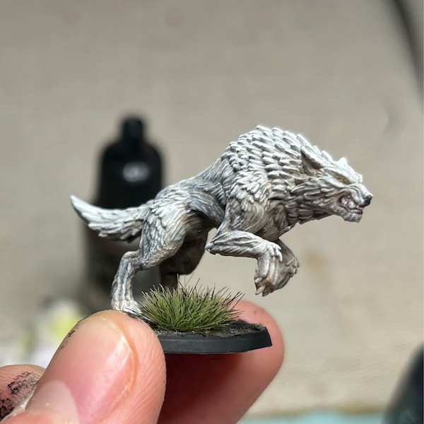 Four Stalking Wolves Miniature for D&D, Dungeons and Dragons ...