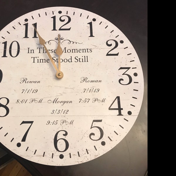 In These Moments Time Stood Still Clock. Personalized Time Stood Still ...