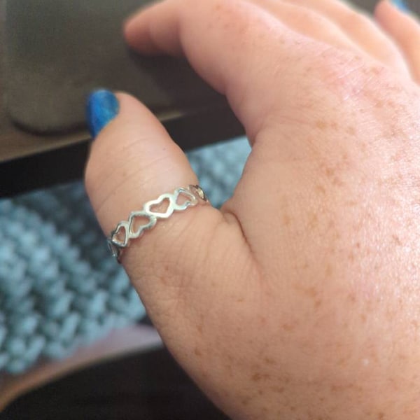 Heart Band Ring Love Heart Band Ring Love Heart Ring Heart Shape Band ...