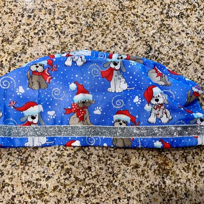 SCRUB HAT FEATURING Bones on Black Background With Satin - Etsy