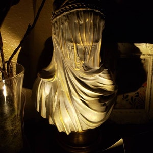 Greek Goddess Female Statue Head Concrete Flower Planter for Home and ...