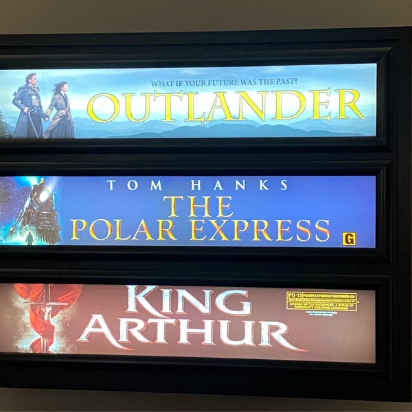 TWO 2.5"x11" Mylar Movie Poster Snap Frame From the Movie Poster Light ...