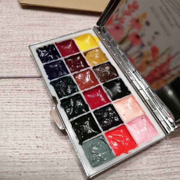 Mini Watercolor Palette, Compact, Portable Watercolour Paint Set ...