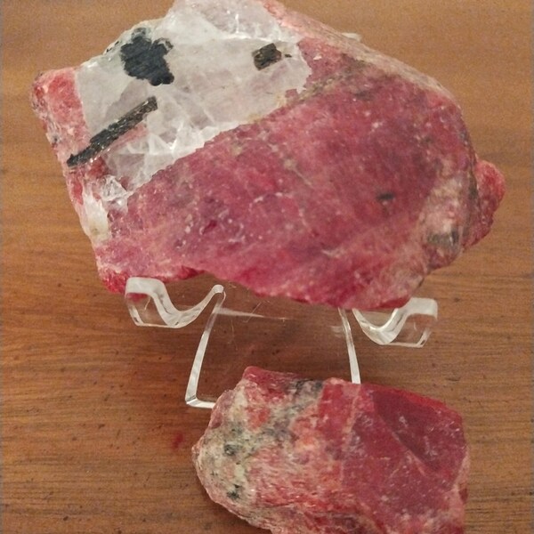 Natural Raw Deep Pink Rhodonite Rough Stones , High Grade Healing ...