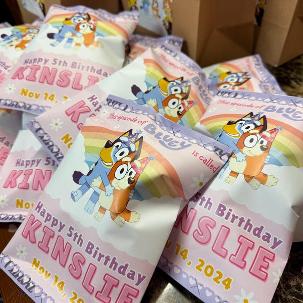 Editable Bluey Capri Sun Label, Bluey and Bingo Party Favors Blue Dog ...