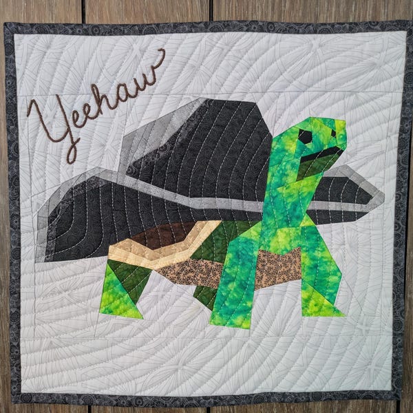 Cowboy Turtle FPP Quilt Block Pattern | (PDF Download) - Etsy