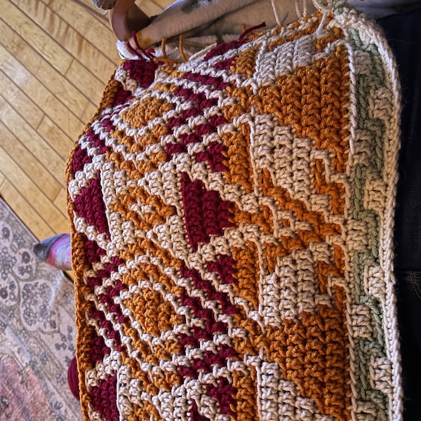 Overlay Mosaic Crochet Afghan/blanket Pattern ALTERNATIVES. Two Design ...