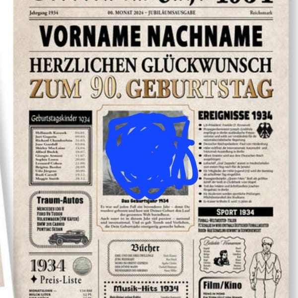 Anzeige 80 Geburtstag Zeitung