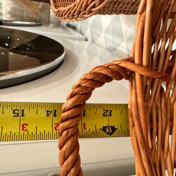 Big Round Wicker Tray Large Rustic Ottoman Tray Big Round Willow Tray ...