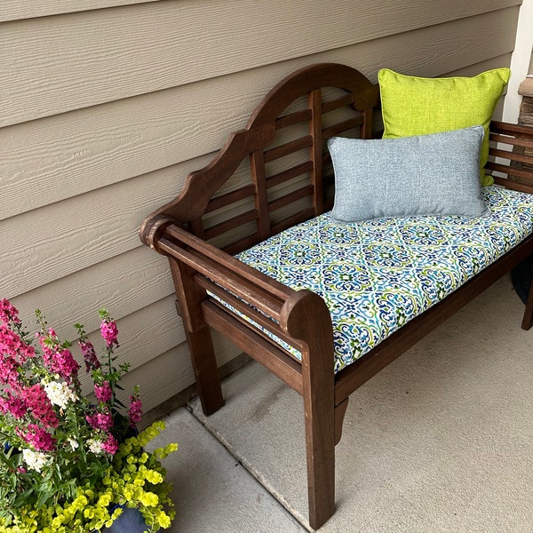 Outdoor Bench Cushion 2" Thick | Custom Size | Outdoor Cushion - Etsy