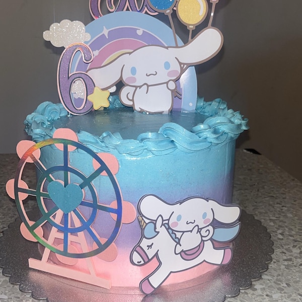 Cinnamon Roll Cake Topper - Kitty and Friends Birthday - Cinnamon Roll ...