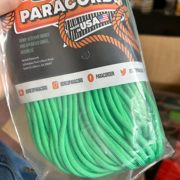 95 Cord - Orange - Type 1 Paracord - 100 Feet on Plastic Winder - 1/16 ...
