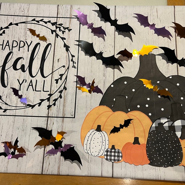 Black and White Pumpkins - Fall - Halloween - Bulletin Board Kit - Etsy