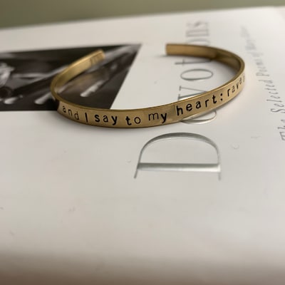 Song Lyrics Bracelet / Custom and Personalized Cuff Bracelet / - Etsy