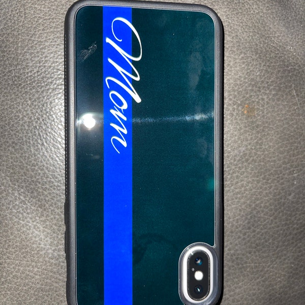 Thin Blue Line Phone Case Police Proud Mom Case Cover for iPhone 16 15 ...