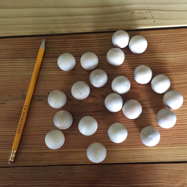 Wooden Ball 1" (1 Inch) Solid Wood, 1 Inch Diameter Balls Set of 6 - Etsy