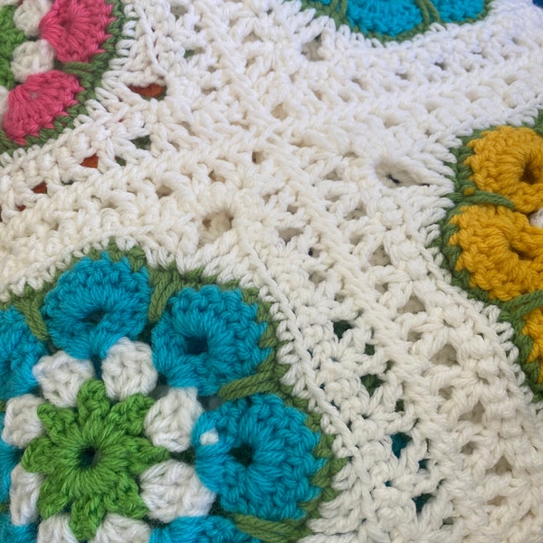 CUSTOM MADE Daisy/sunflower Floral Baby Girl Blanket, Carefully ...