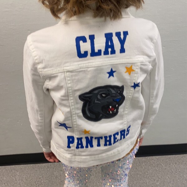 School Denim Jacket | Handpainted | Custom - Etsy