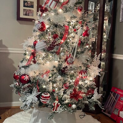 Snow White Feather Tinsel Garland Christmas Wedding Decor - Etsy