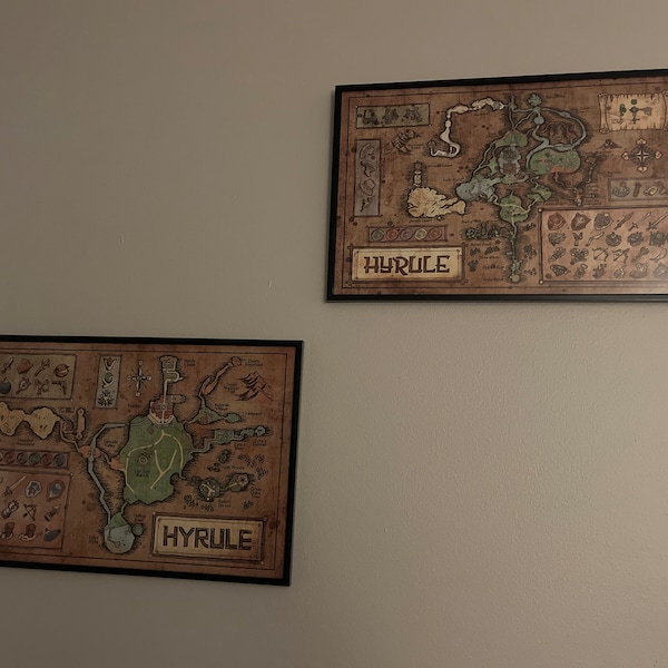 Map of Hyrule From Legend of Zelda, Twilight Princess - English or ...