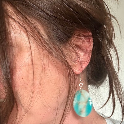 Glitter Rainbow Translucent Lightweight Polymer Clay Earrings, Dangle ...