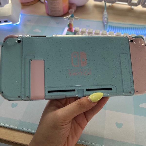 Custom Baby Pastel Pink and Blue Nintendo Switch Back Plate | OLED ...