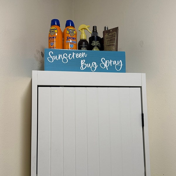 Customizable Patio Storage Box, Outdoor Sunscreen or Bug Spray Storage ...