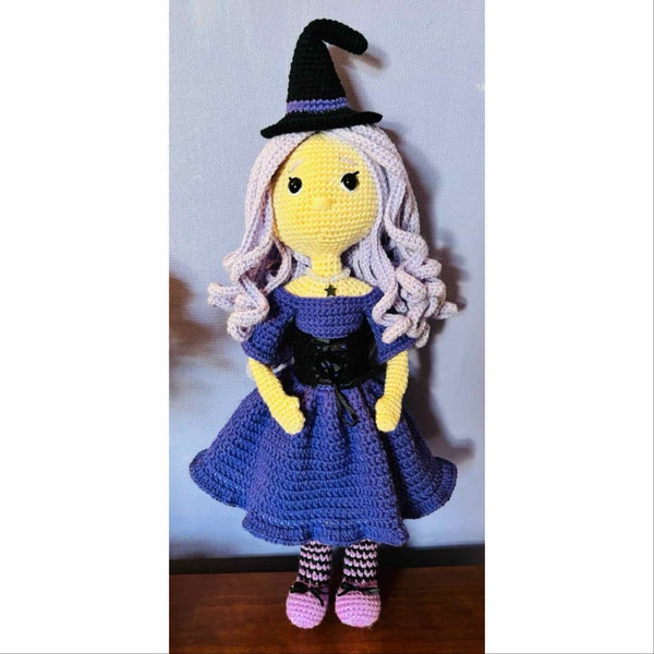 Crochet Pattern Doll Amigurumi Doll the Little Witch Margaret and Cat ...