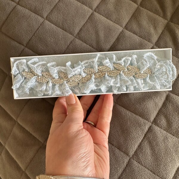 Personalized Garter Light Ivory Blue Lace Wedding Bridal Bridesmaids ...