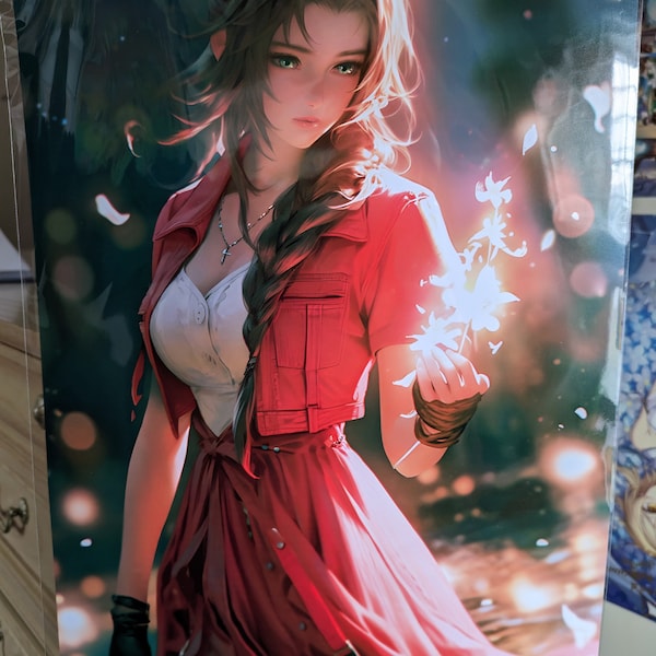 Aerith Art Print, Final Fantasy Poster, FF7 Remake Prints, Aerith ...