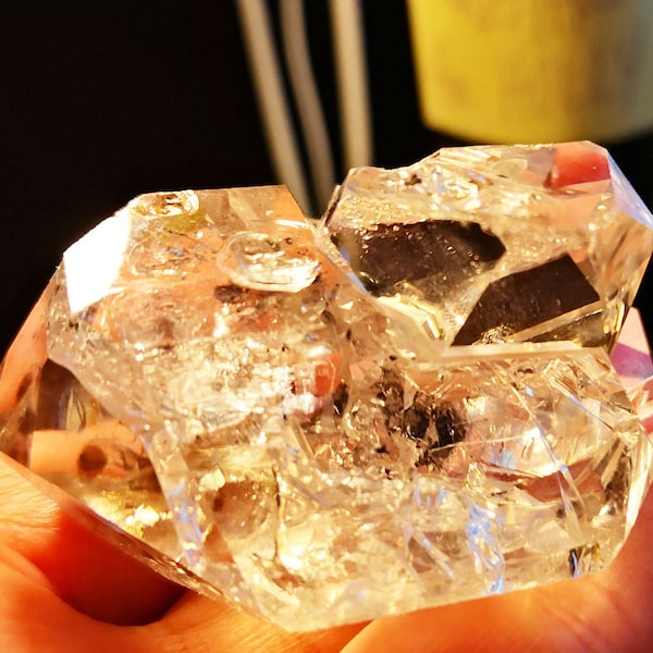 Herkimer Diamond Light Code Activation Master Crystal W/ Layered ...