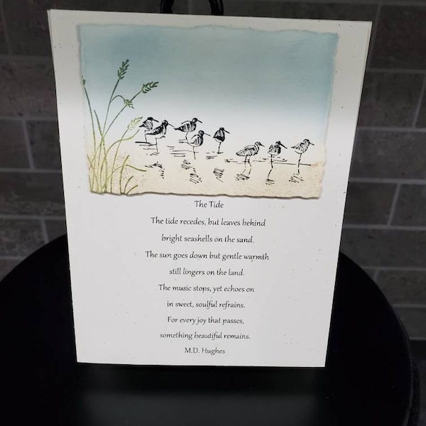 Ships Fast - the Tide Poem Sympathy Card, Condolence Card, Thinking of ...