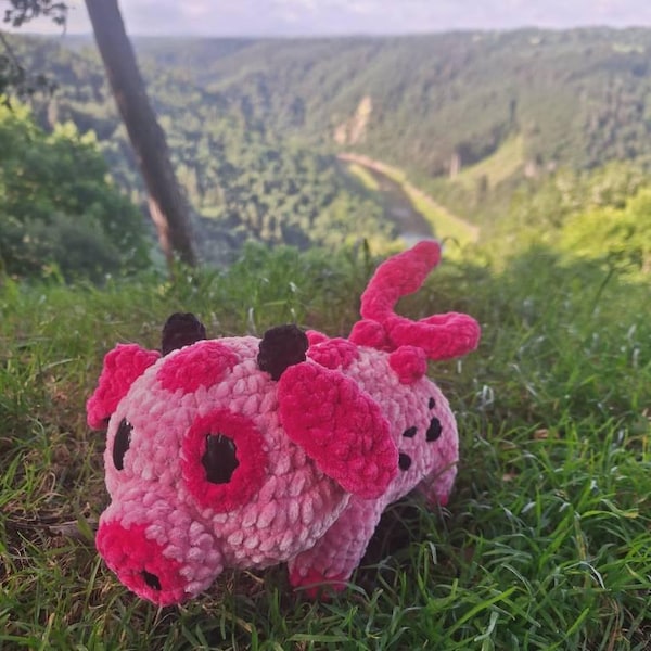 Fat Nuggets Crochet Pattern, Hazbin Hotel, Angel Dust Pig, Fat Nuggets ...