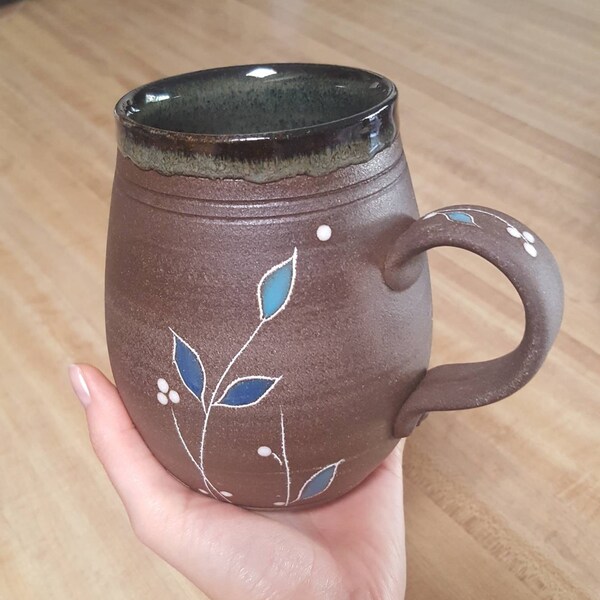 Pottery Cup and Saucer, Ceramic Tea Set, Handmade Ceramic Cup and ...