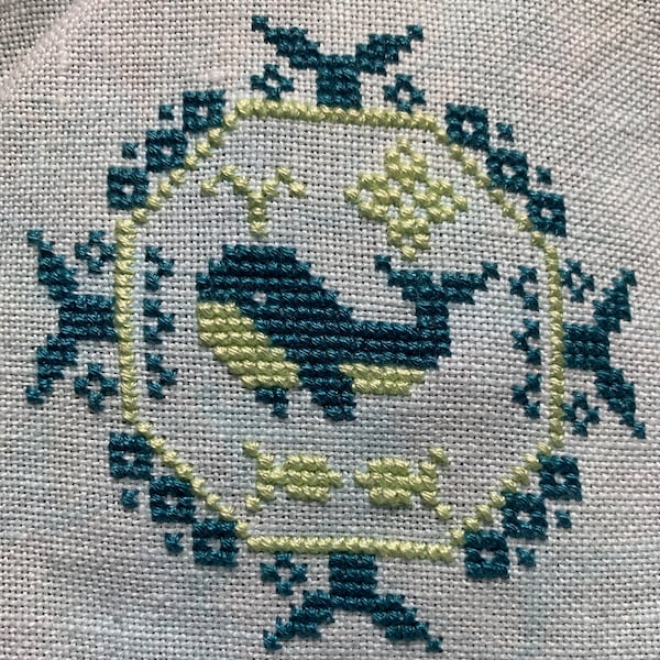 Quirky Quaker Whale - PDF Pattern - Cross Stitch - Darling & Whimsy Designs - Etsy