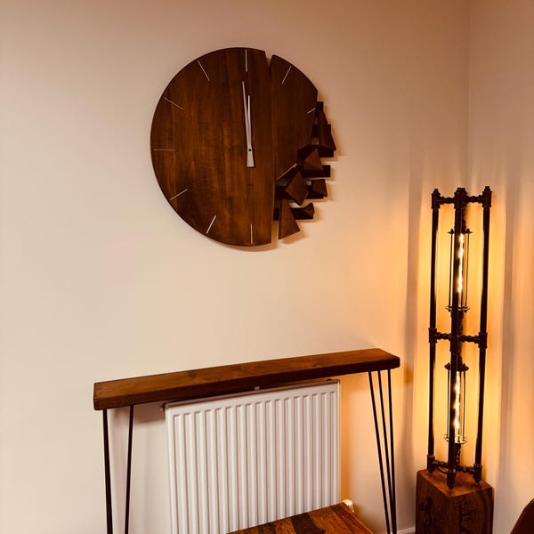 Shattered Broken Abstract Wall Clock 12" - VREME, Art Timepiece ...