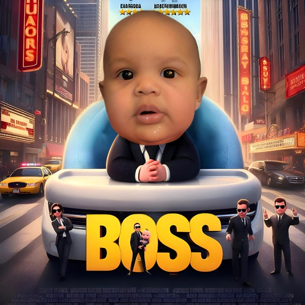 Personalized Boss Baby Portrait,boss Baby Backdrop,custom Boss Baby ...