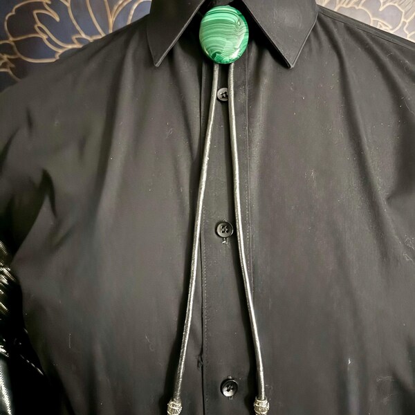 Bolo Tie, Garden Club Series, Orchid Plant, Genuine White Leather Cord ...