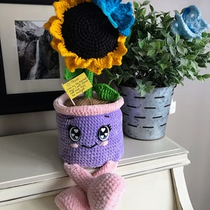 Crochet Sunflower in a Pot PATTERN Amigurumi Crochet - Etsy