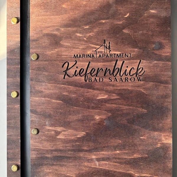 Wood Restaurant Menu, Wooden Menu Cover, Personalized Restaurant Menu ...