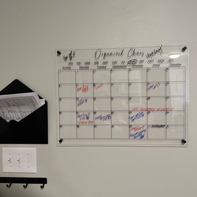 Dry Erase Acrylic Calendar Custom Large Wall Calendar - Etsy