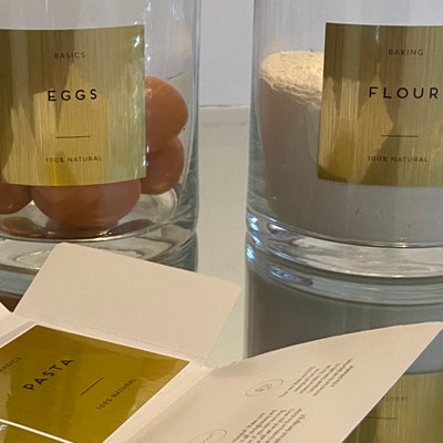 Gold Metallic Herbs and Spice Labels Custom List Waterproof Labels ...