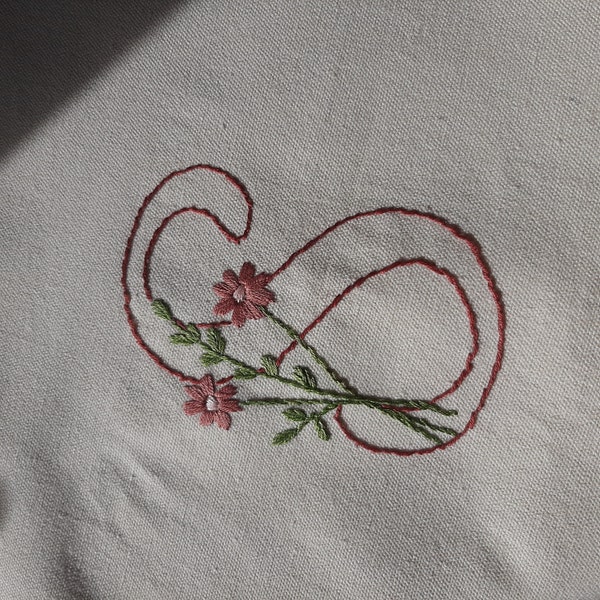 Floral Alphabet Embroidery Pattern, 6 Inch, Instant Digital Download ...