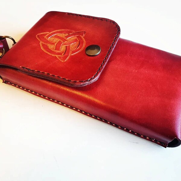 Leather 2 in 1 Phone Holster and Neck Pattern | Belt Phone Case ...