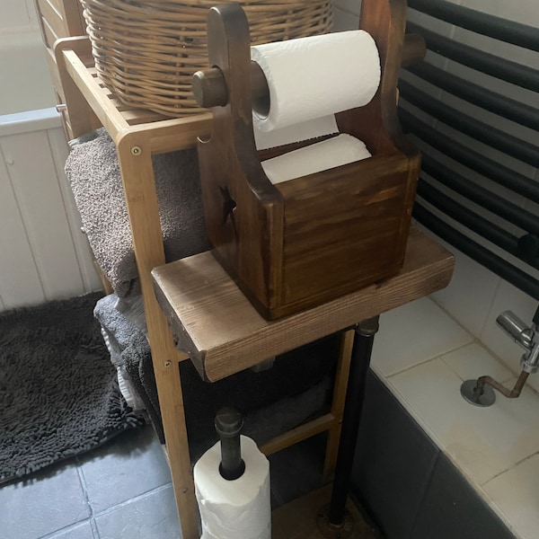 Toilet Roll Holder, Quirky Loo Roll, Wooden Rack, Bathroom Accessories ...