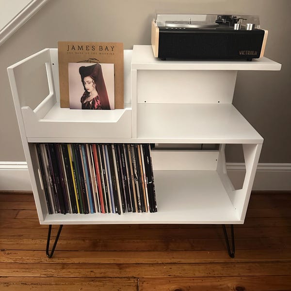 Record Player Stand, Vinyl End Table, Vinyl Console - Etsy
