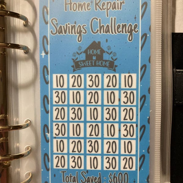 Vacation Savings Challenge Budget Binder Cash Stuffing A6